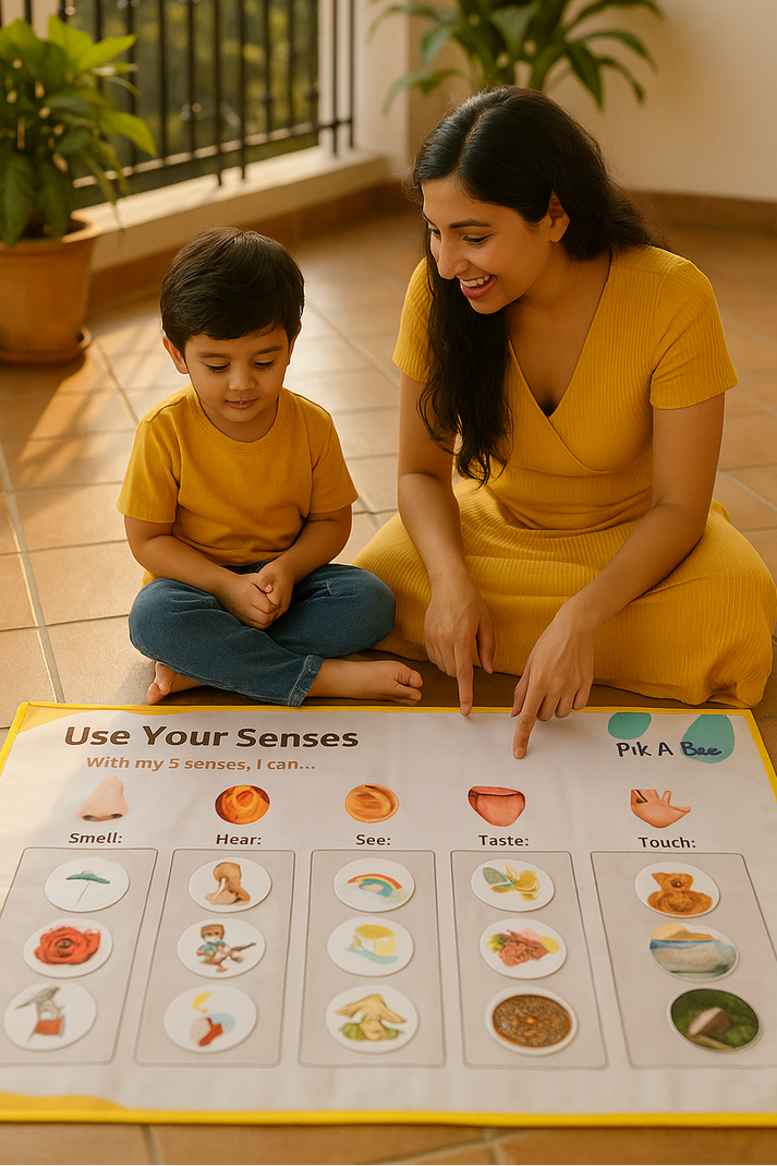 5-Senses Cloth Activity Mat – Explore & Learn – PiK A BOO