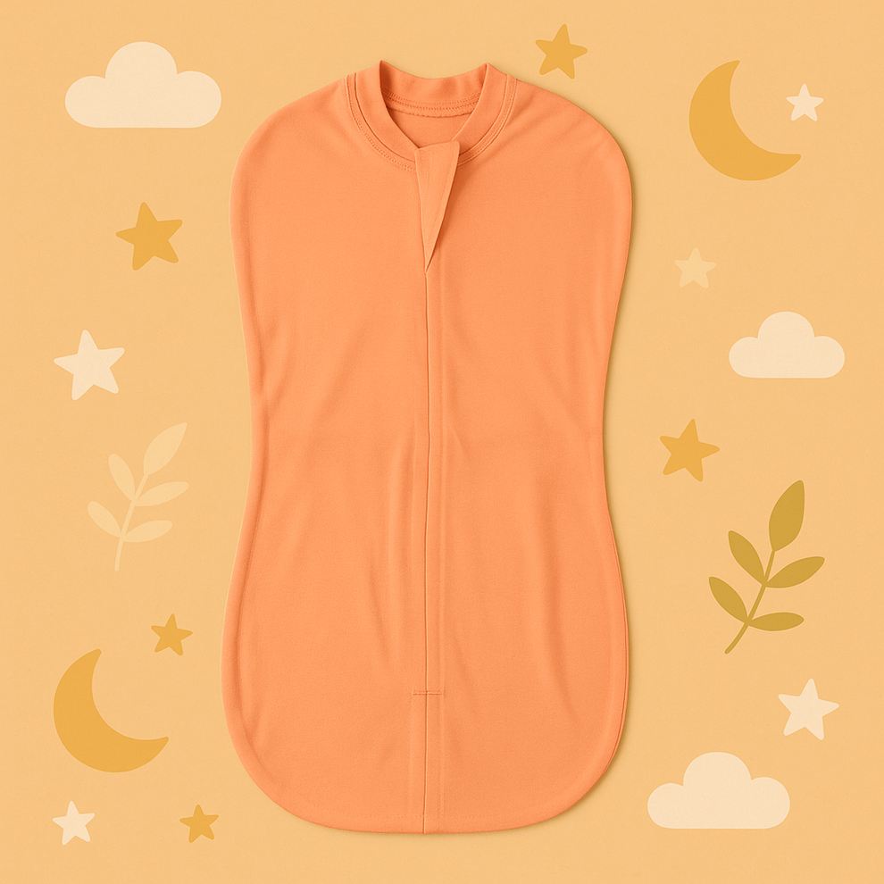 Organic Cotton Sleeping Pod for Newborns | Orange – Ultra-Soft, Breath ...