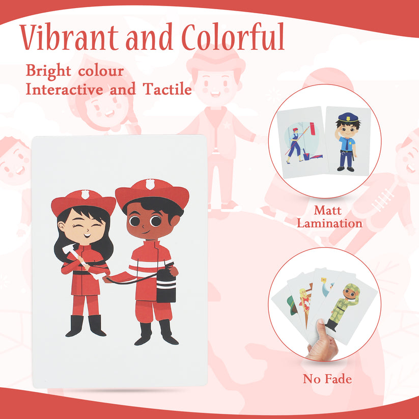 PiK A BOO Community Helpers Flash Cards | Early Learning for Kids (Set