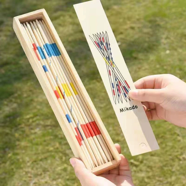 Mikado Pick-Up Sticks – Wooden Game for Kids & Family – PiK A BOO